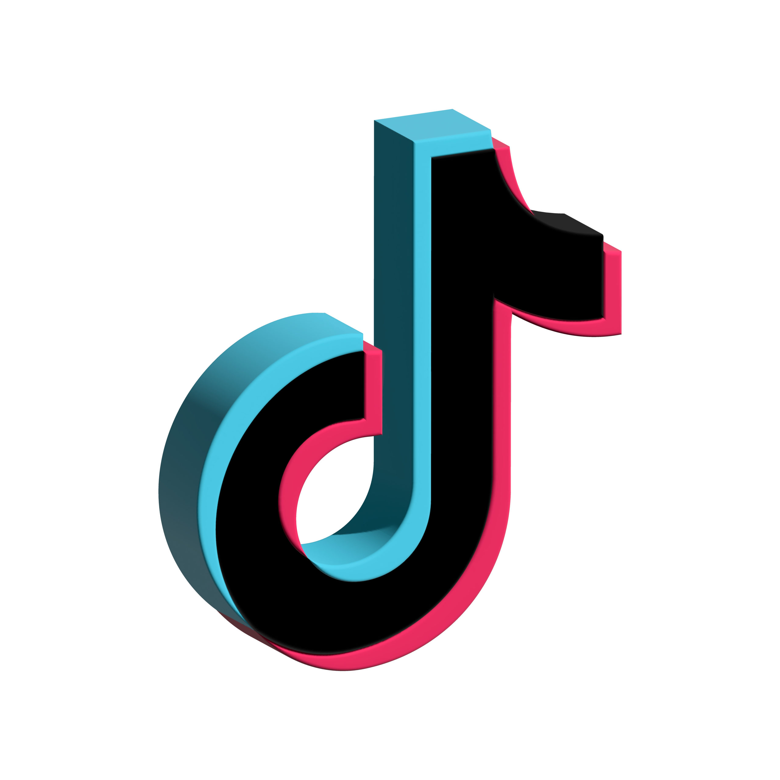 3d Realistic Isolated Isometric Tiktok Icon Bright Today