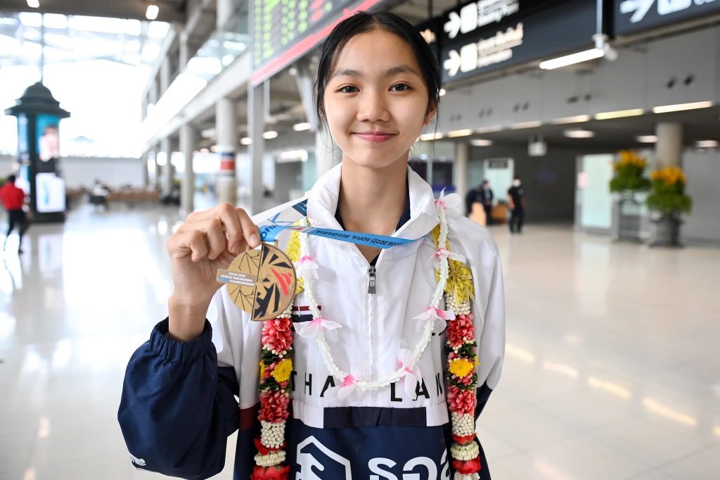 Keng, cute, Nong Kham Siew, Natkamon Wassana, a prominent Thai female Taekwondo world champion ...